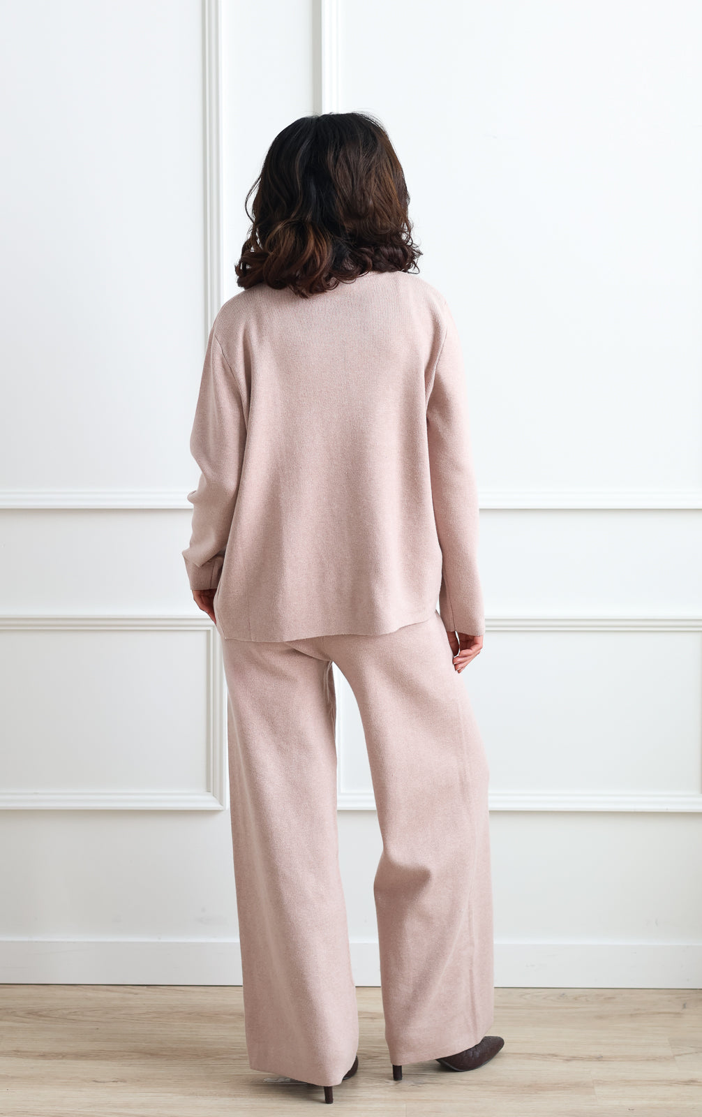 Wide Leg Knit Pant - Taupe – madaboutstyle